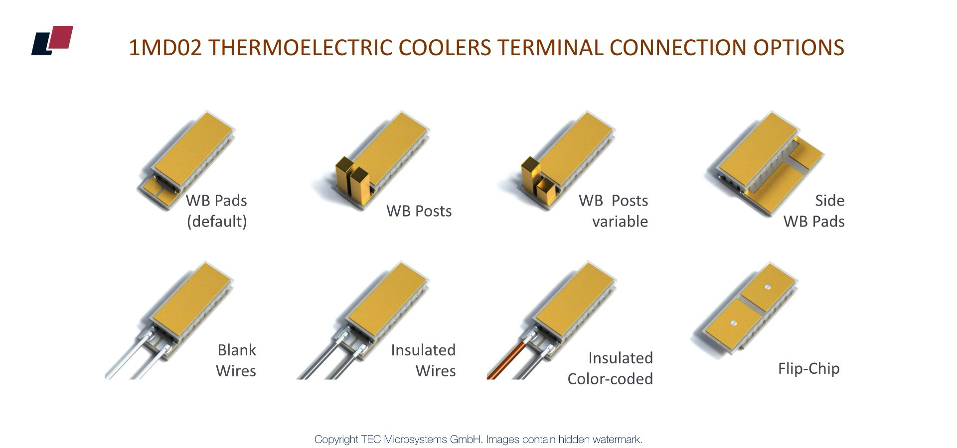 MD02 Series Thermoelectric Coolers - single-stage TEC types